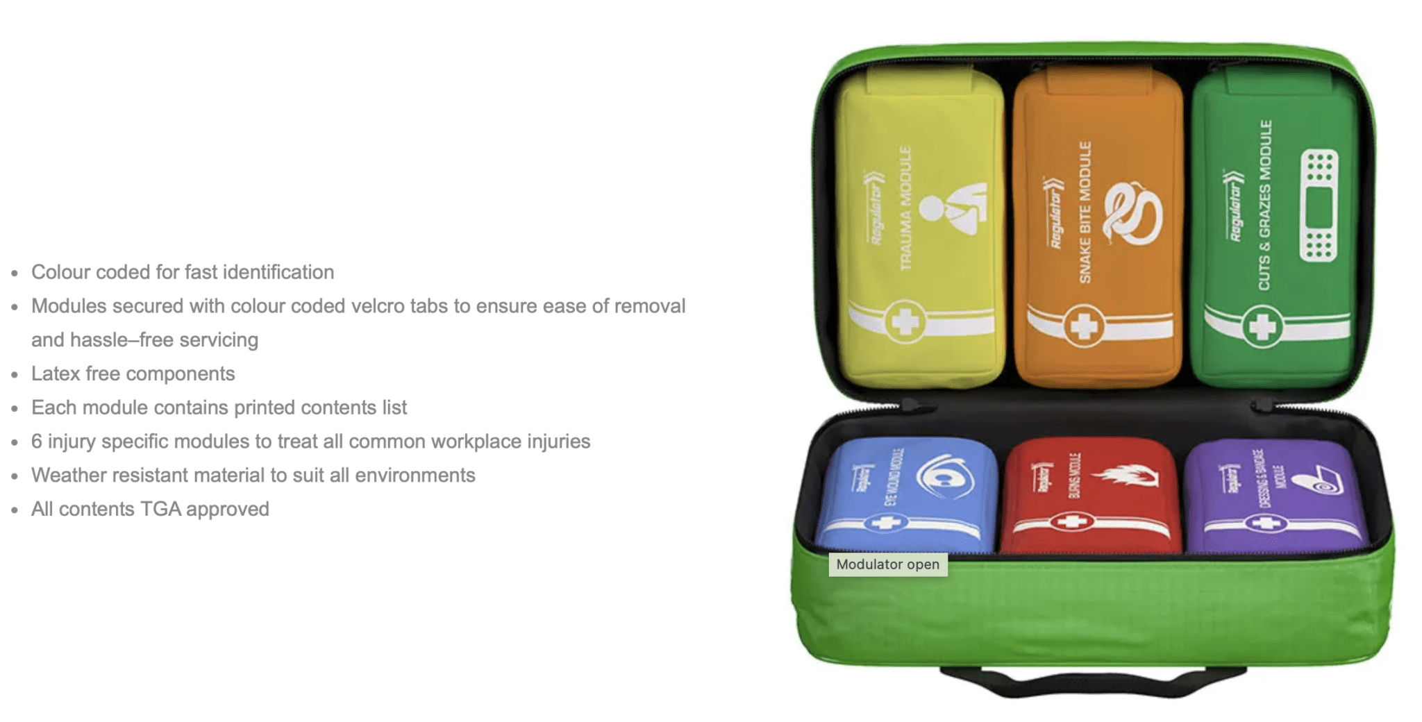 MODULATOR Softpack First Aid Kit - Remote Area Group